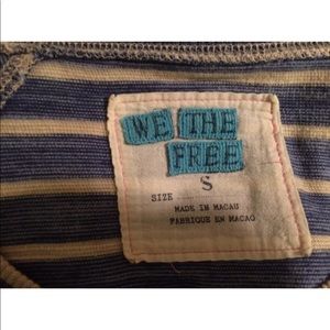 Free People | Tops | We The Free People Striped Pullover Cross Blue ...